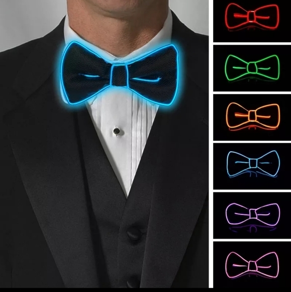 Accessories | Blue Light Up Led Neon Bowtie | Poshmark